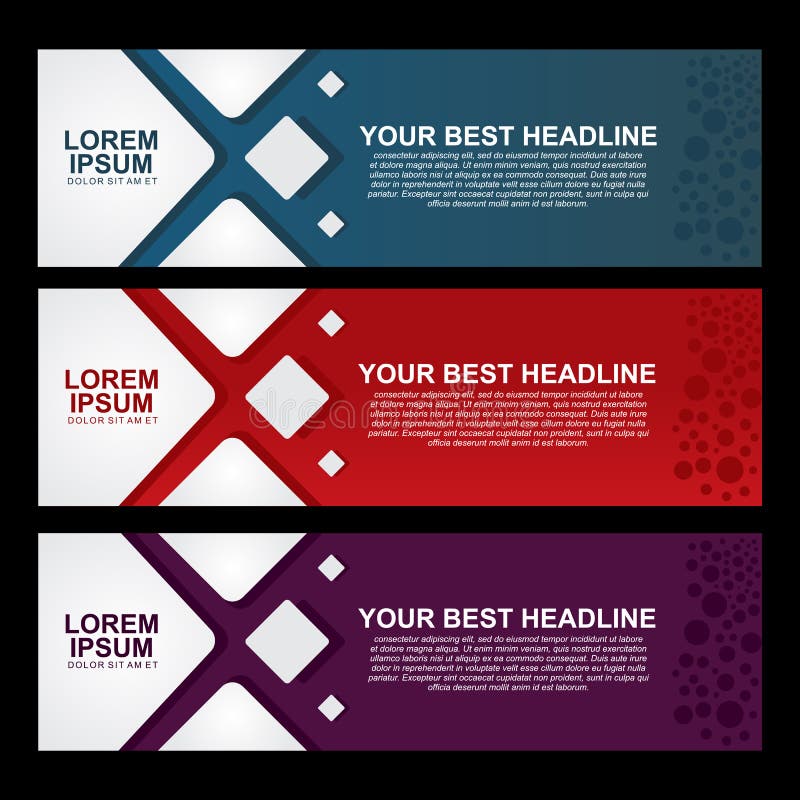 Banner Ads Background Vector Template Stock Illustration - Illustration ...