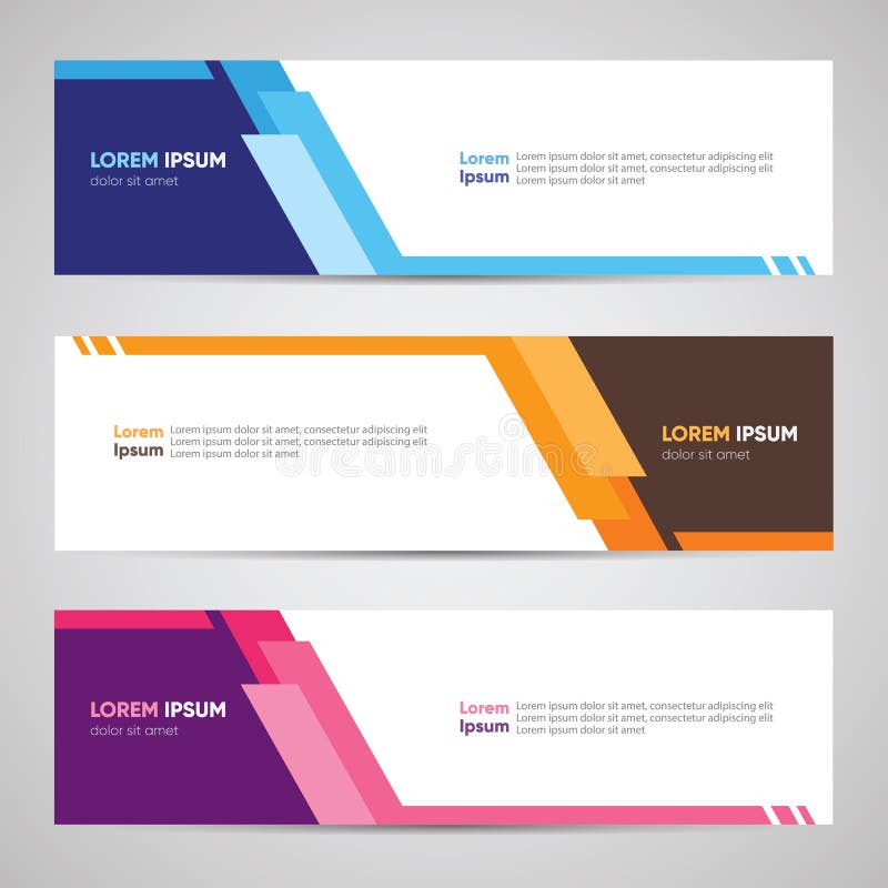 Modern Banner Design. Banner Backdrop Background Header Footer W Stock ...