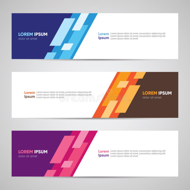 Modern Banner Design. Banner Backdrop Background Header Footer W Stock ...