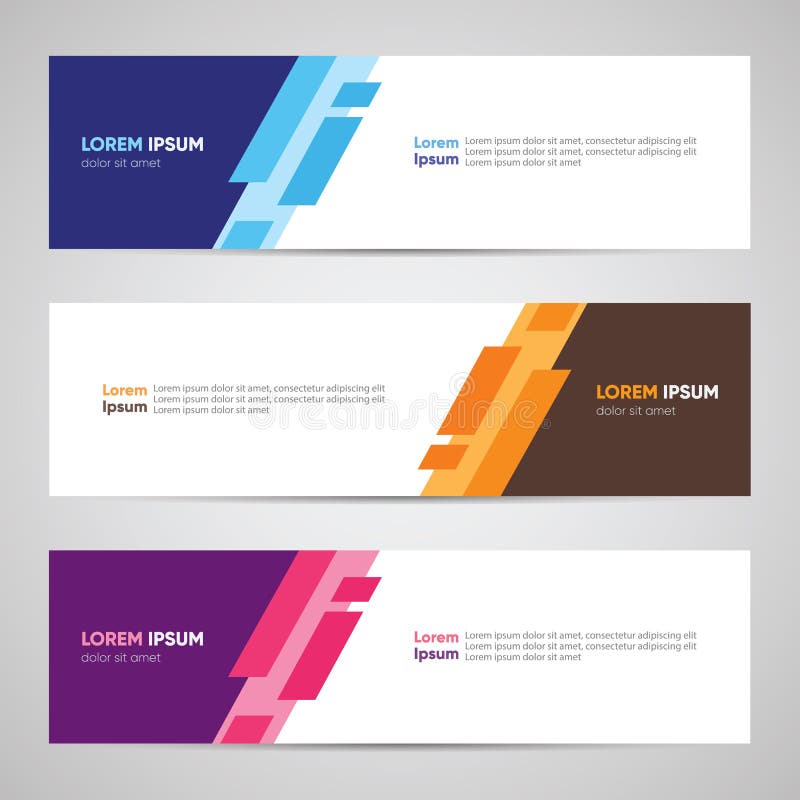 Modern Banner Design. Banner Backdrop Background Header Footer W Stock ...