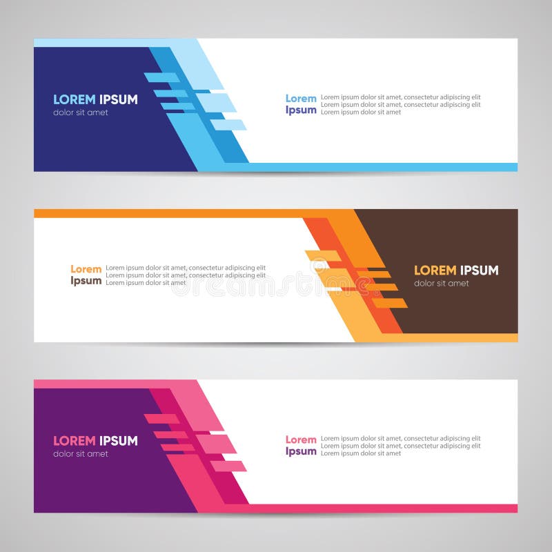 Modern Banner Design. Banner Backdrop Background Header Footer W Stock ...