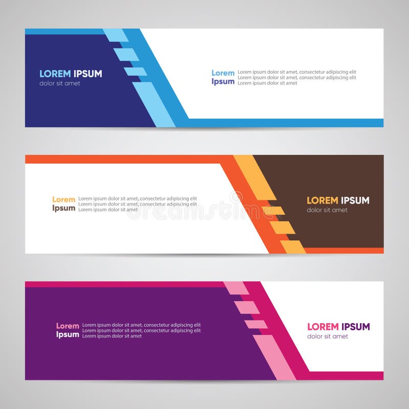 Modern Banner Design. Banner Backdrop Background Header Footer W Stock ...