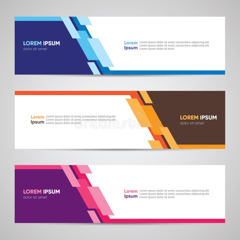 Modern Banner Design. Banner Backdrop Background Header Footer W Stock ...