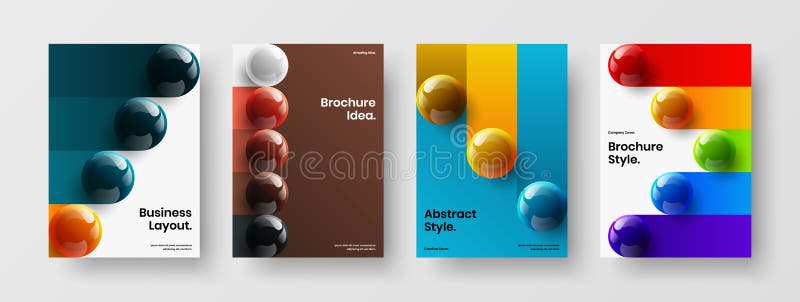 Modern Banner A4 Design Vector Template Set Stock Vector - Illustration ...