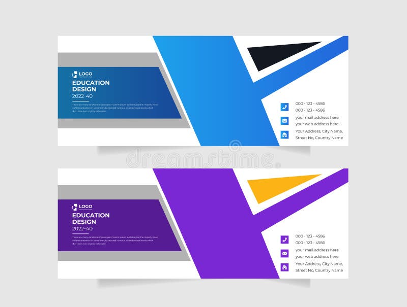 Modern Banner Design Web Template Set, Horizontal Header Web Banner ...