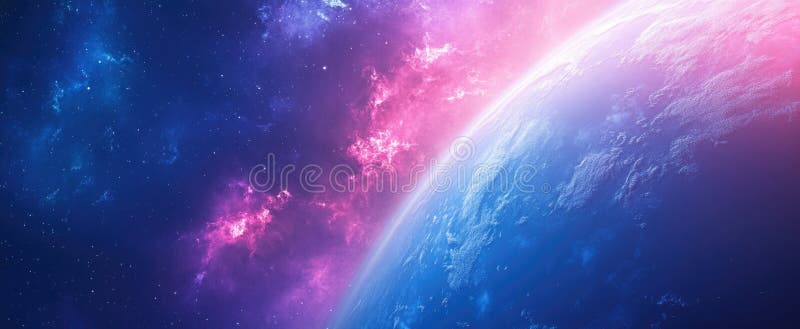 Modern Banner Featuring a Close-Up of Earth S Atmosphere with the Ozone ...