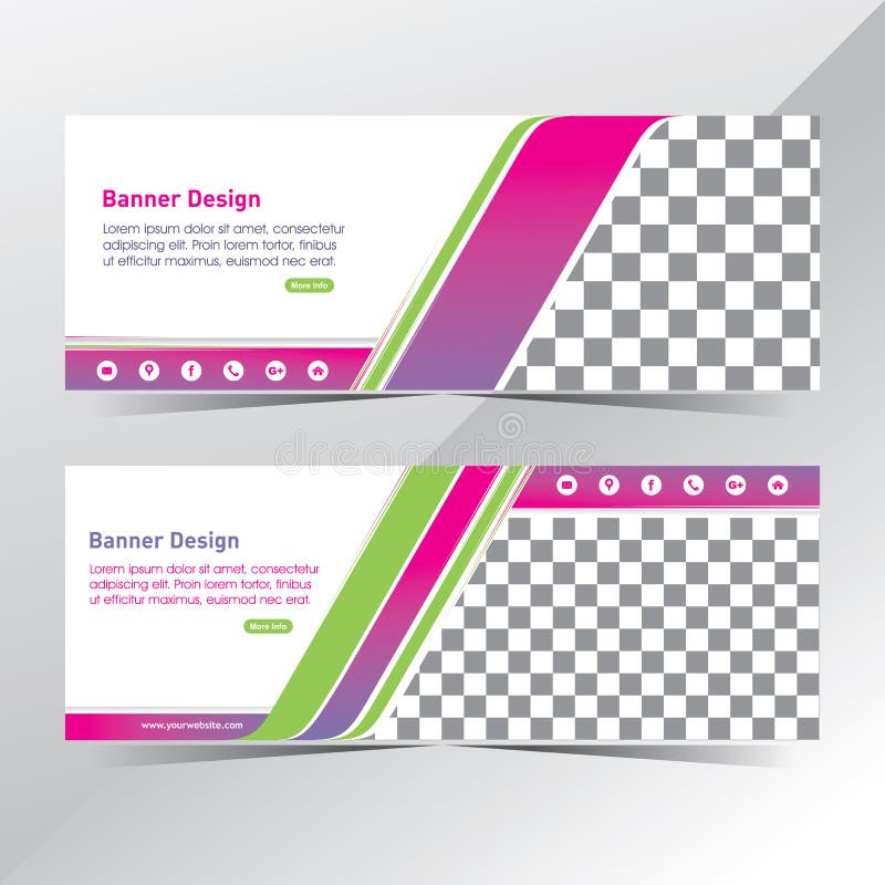 Modern Banner Graphic Template Stock Illustration - Illustration of ...