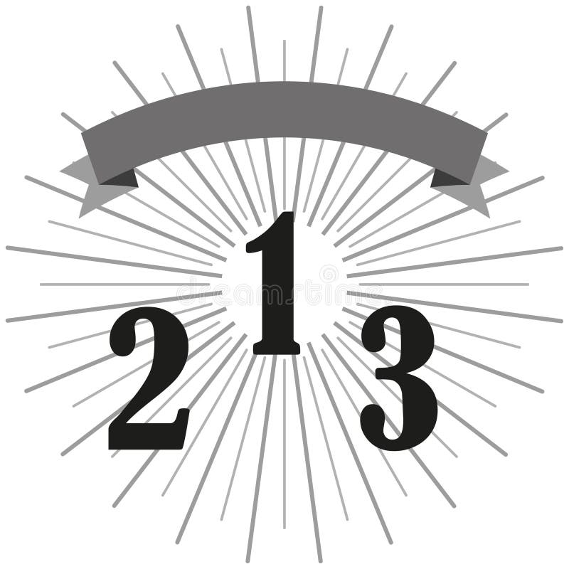 Modern Banner Icon. Banner Icon in Royal Style. Places of the Winners ...