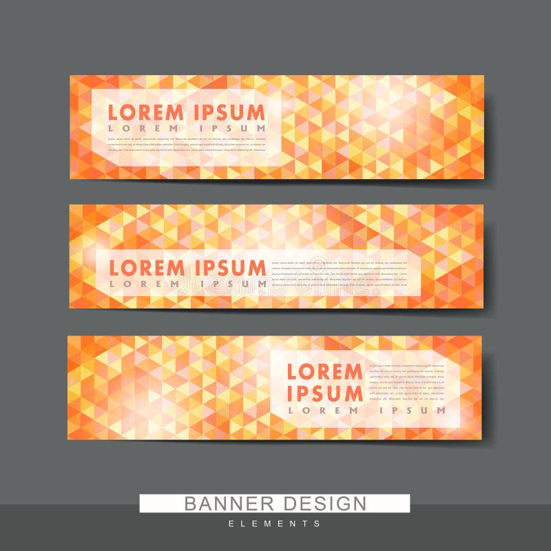 Modern Banner Template Set Design Stock Vector - Illustration of ...