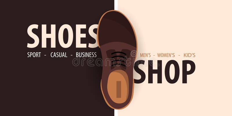 Modern Banner Template for Shoes Shop. Vector Illustration. Stock ...