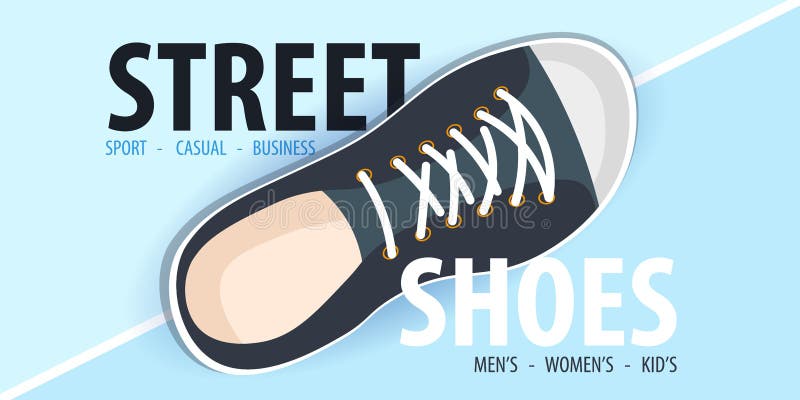 Modern Banner Template for Shoes Shop. Vector Illustration. Stock ...
