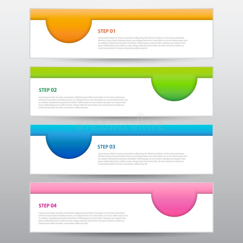 Modern Banner Template, Vector Work Stock Vector - Illustration of card ...
