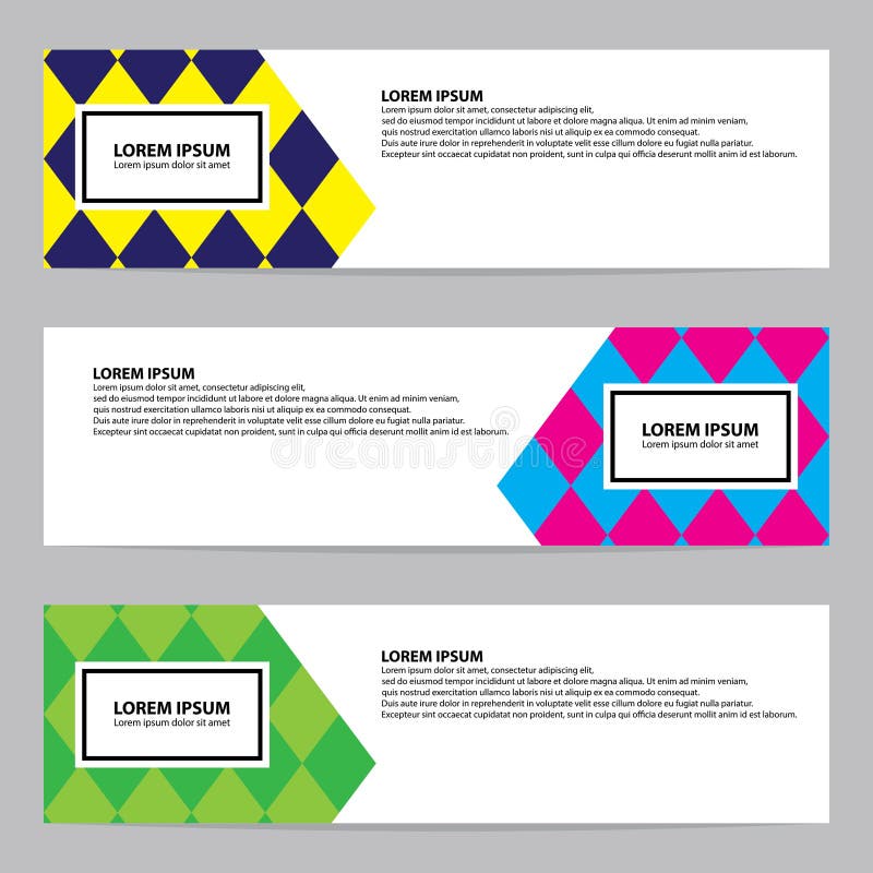 Modern Banners Set Template and Background Stock Illustration ...