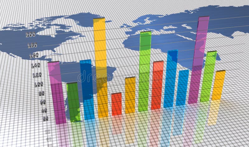 Modern bar chart stock illustration. Illustration of balance - 18257189