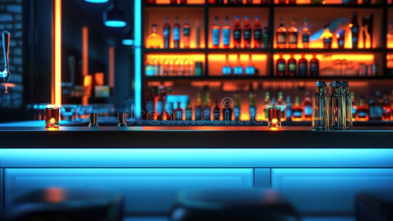 A Modern Bar Counter with a Sleek Design, Reflecting a Contemporary ...
