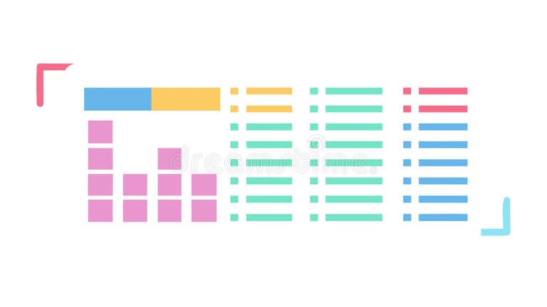 Modern Bar Graph Data Visualization Element, Vector Design Generative ...
