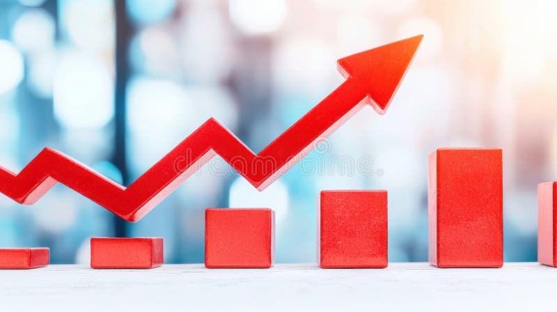 Modern Bar Graph Showing Growth in Business Metrics and Financial ...