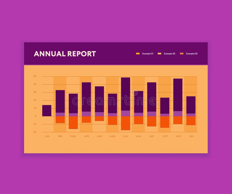 Modern Bar Graph Template. Business Infographic. Flat Color Style ...