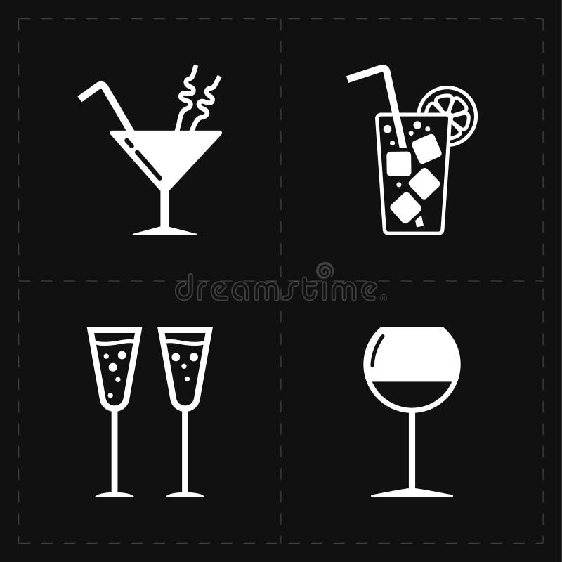 Modern bar icons stock vector. Illustration of party - 94347296