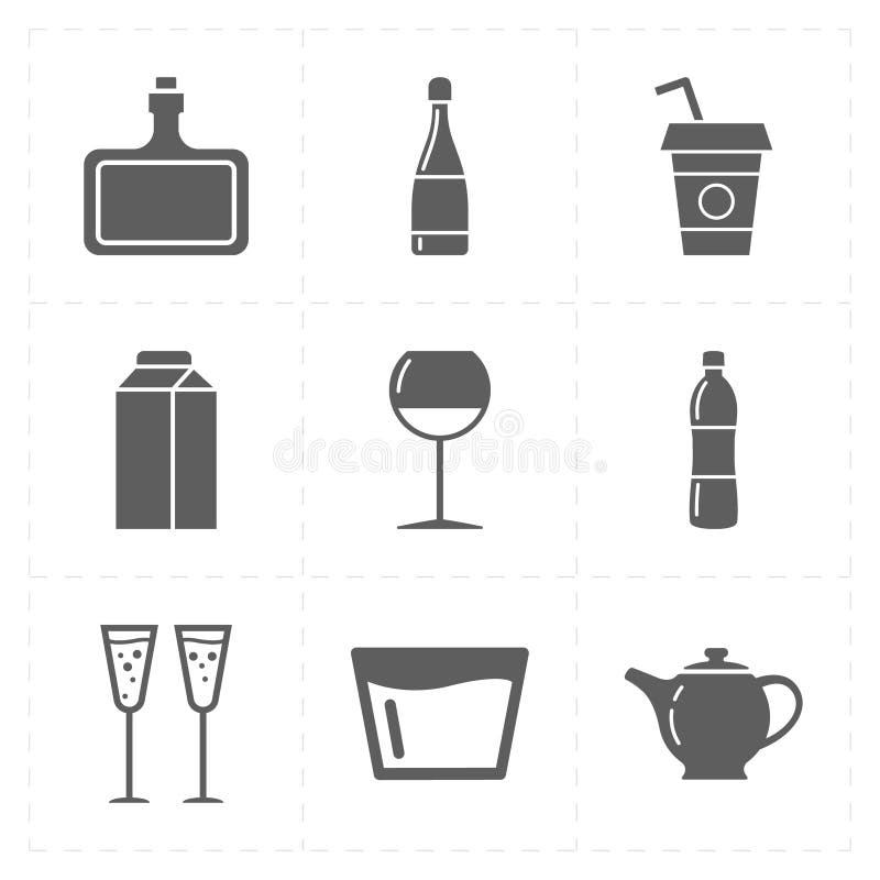 Modern bar icons stock vector. Illustration of glass - 94444765