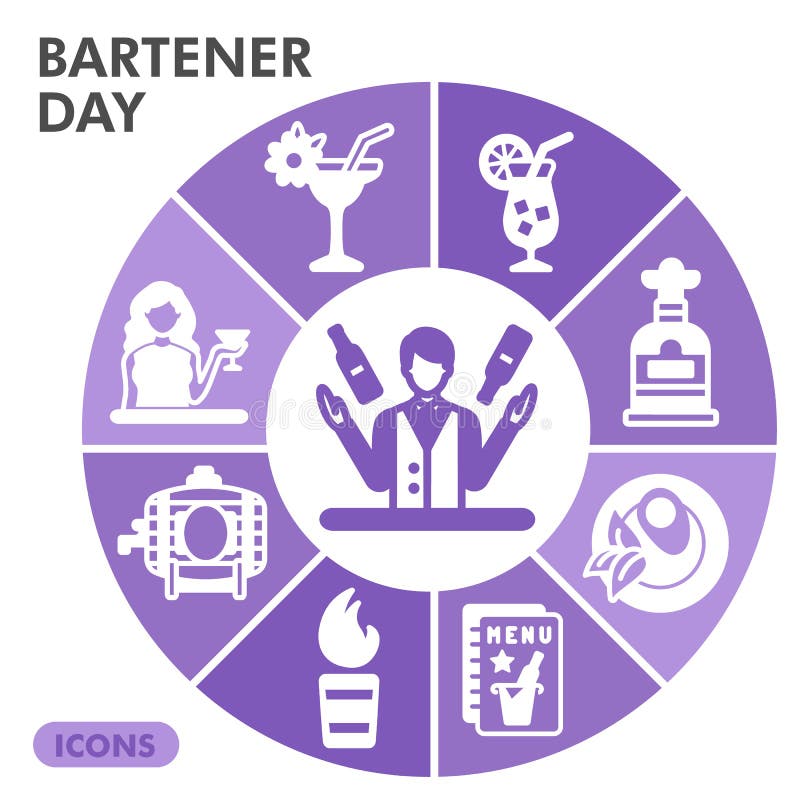 Modern Bartender Infographic Design Template. Bar and Pub Inphographic ...