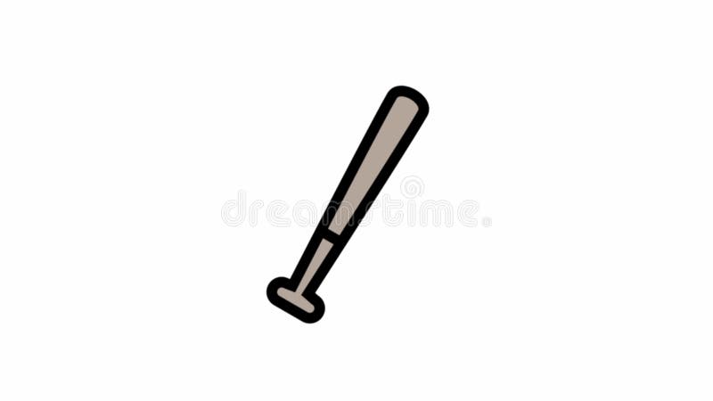Modern Baseball Bat Animated Icon - Sports Motion Design Stock Footage ...