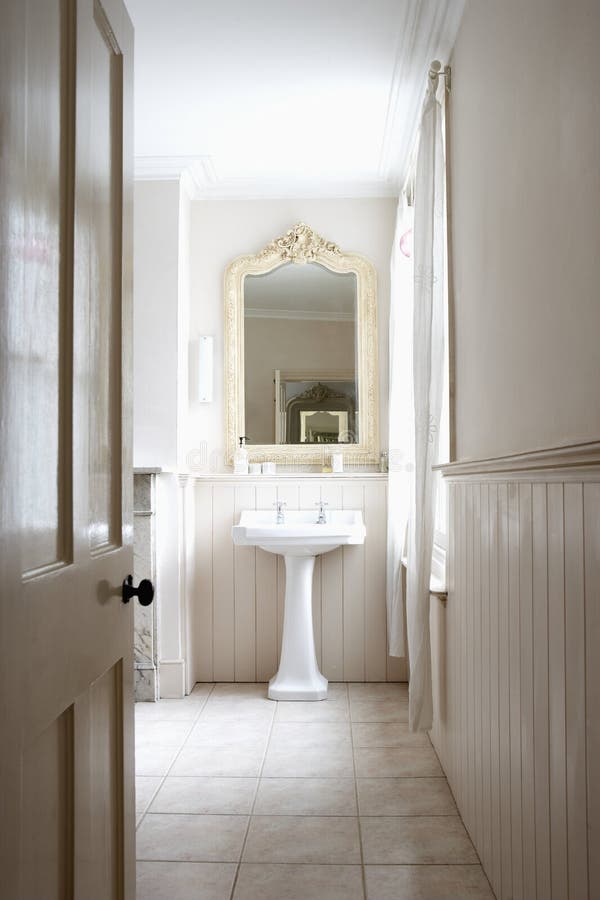 A modern Basin Set and mirror - Stock Image - Everypixel