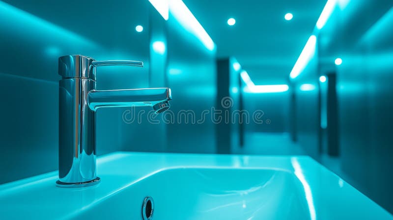 Modern Bathroom Interior Cleanliness and Hygiene with Sink and Faucet ...