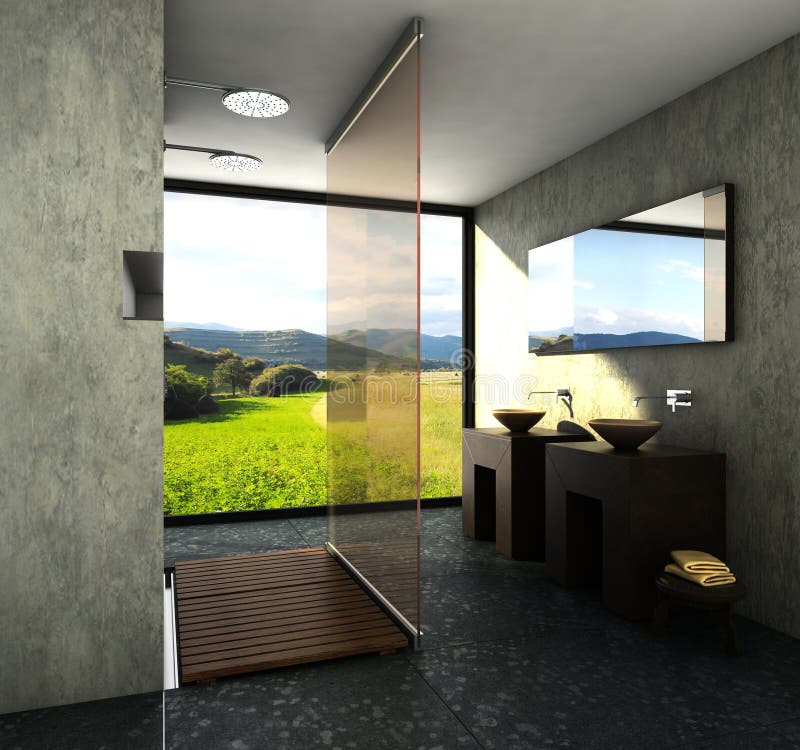 1,306 Rendering Light Modern Bathroom Stock Photos - Free & Royalty ...