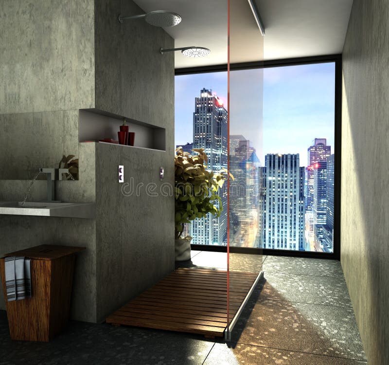 1,306 Rendering Light Modern Bathroom Stock Photos - Free & Royalty ...