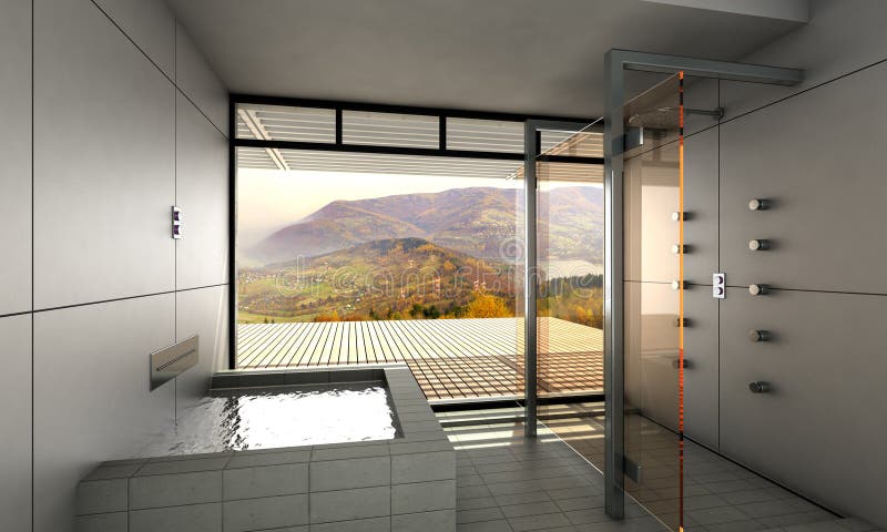 1,306 Rendering Light Modern Bathroom Stock Photos - Free & Royalty ...