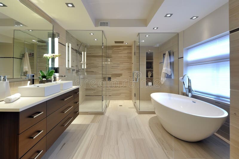 Modern Bathroom Interior. Generative AI Stock Illustration ...