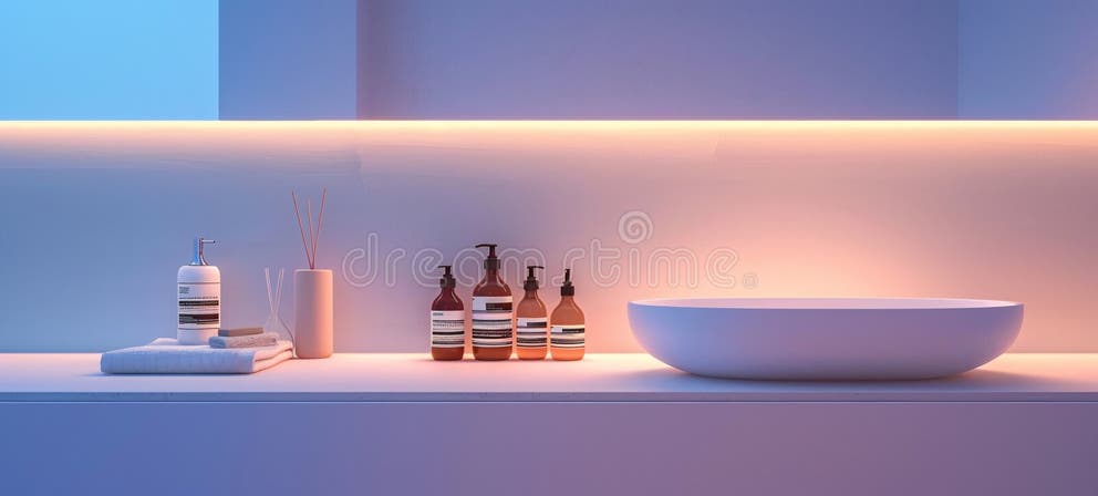 Modern Bathroom Interior with Stylish Basin and Elegant Decor Stock ...