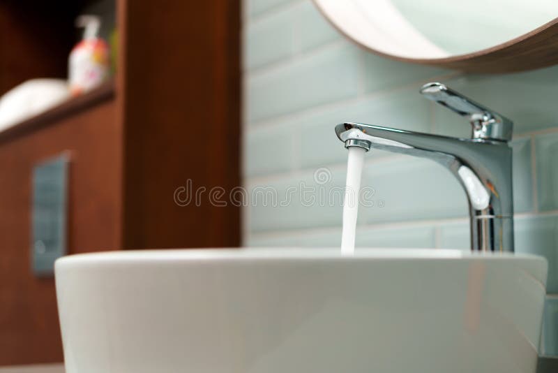 Modern Bathroom Interior with White Ceramic Sink Stock Photo - Image of ...