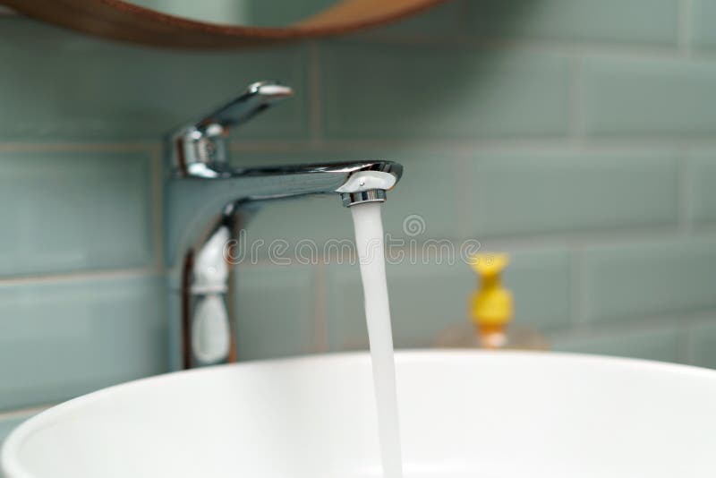 Modern Bathroom Interior with White Ceramic Sink Stock Photo - Image of ...