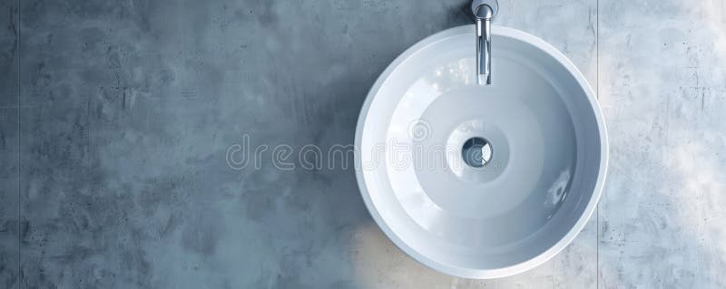Modern Bathroom Sink with Concrete Wall Background, Minimalistic Style ...