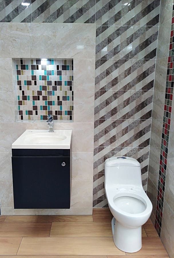 Modern bathroom with WC stock photo. Image of modern - 217503226