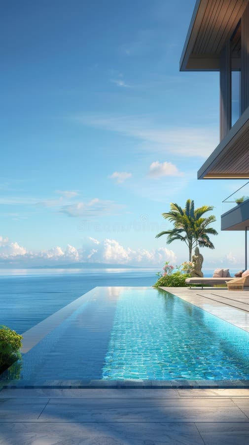 Modern Beach House with Infinity Pool Overlooking the Ocean, Luxury ...