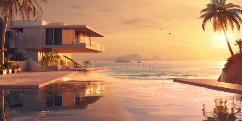 Luxurious Sunset Beach House Featuring an Infinity Pool and ...