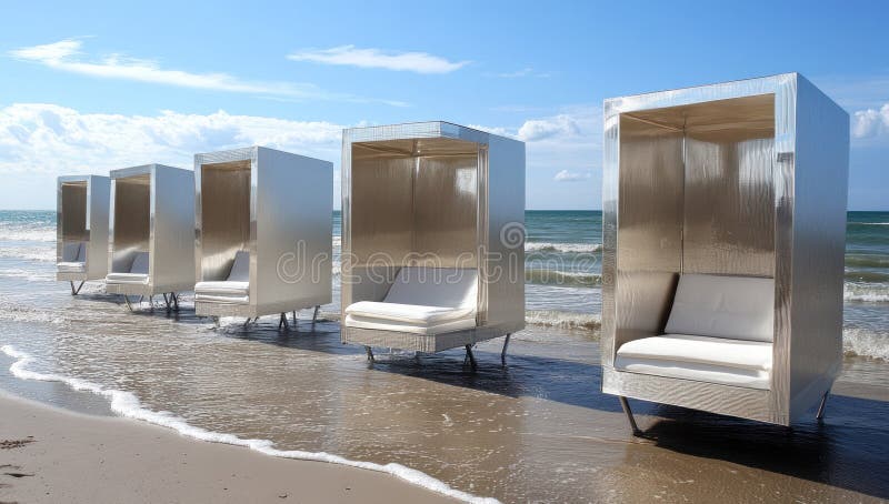 Modern Beach Seating Structures Stock Illustrations – 10 Modern Beach ...