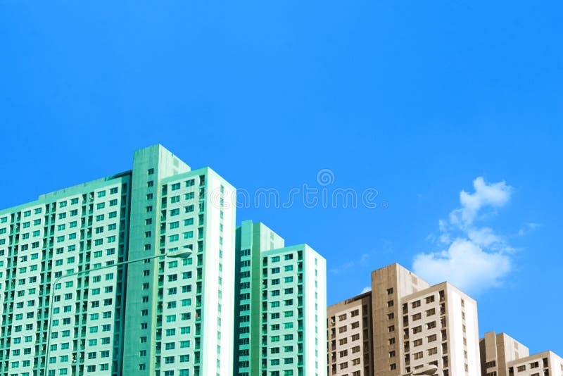 Modern Beautiful Luxury Hotel Resort Building and Blue Sky Stock Image ...