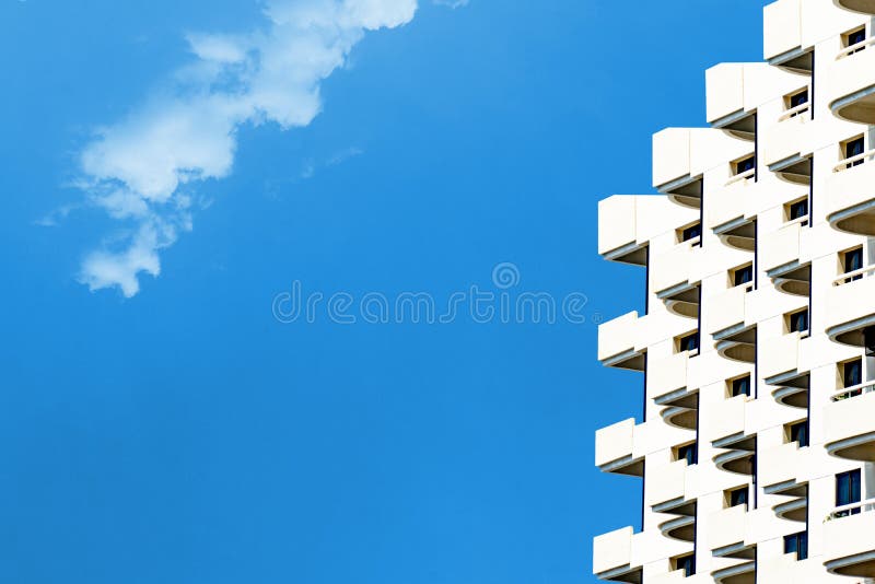 Beautiful Luxury Hotel Resort Building and Blue Sky Stock Image - Image ...