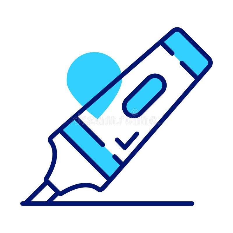 Modern and Beautiful Vector of Highlighter, Customizable Icon of Marker ...