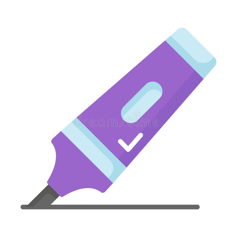 Modern and Beautiful Vector of Highlighter, Customizable Icon of Marker ...