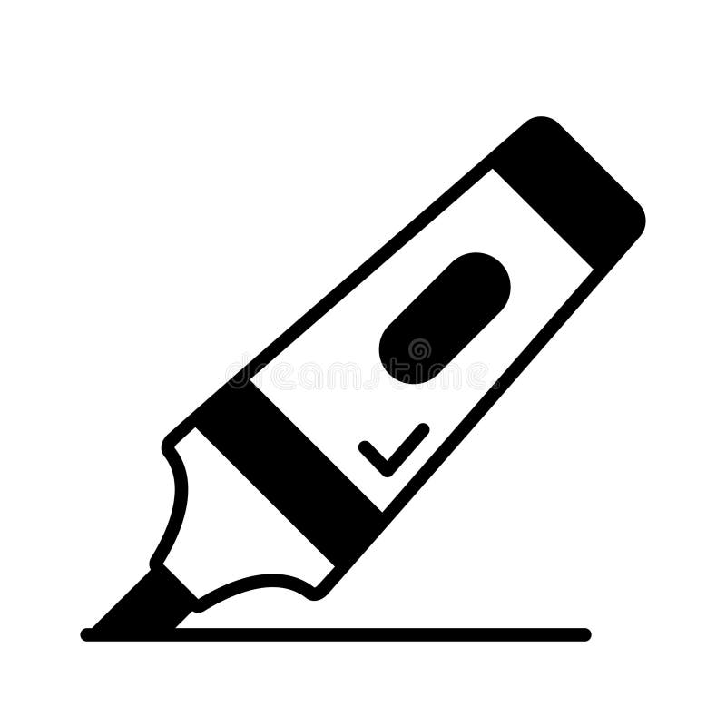 Modern and Beautiful Vector of Highlighter, Customizable Icon of Marker ...