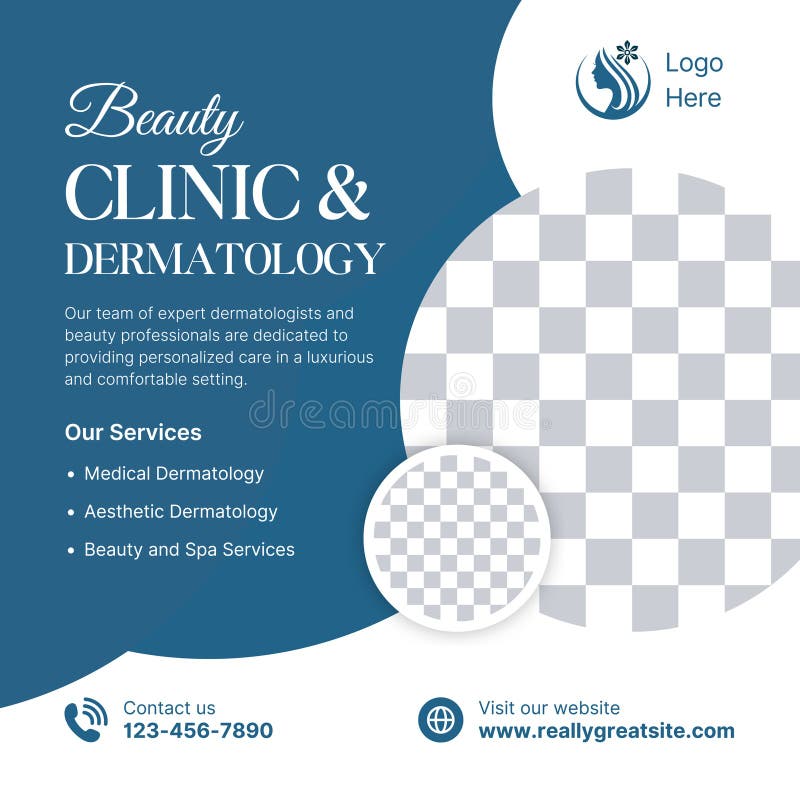 Modern Beauty Clinic and Dermatology Instagram Post Stock Vector ...