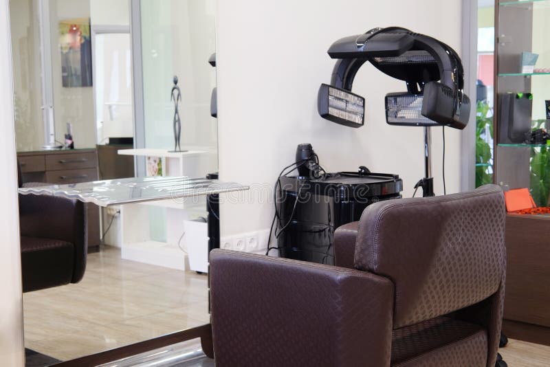 Modern beauty salon stock photo. Image of armchair, hairdresser - 77622206