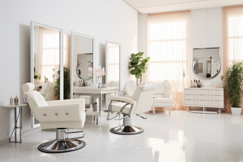 Modern Beauty Salon on a Light Background Stock Illustration ...