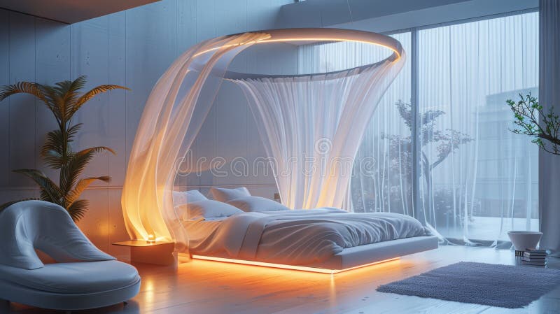 Modern Bedroom Design, Modern Bedroom Featuring a Canopy Bed Crafted ...