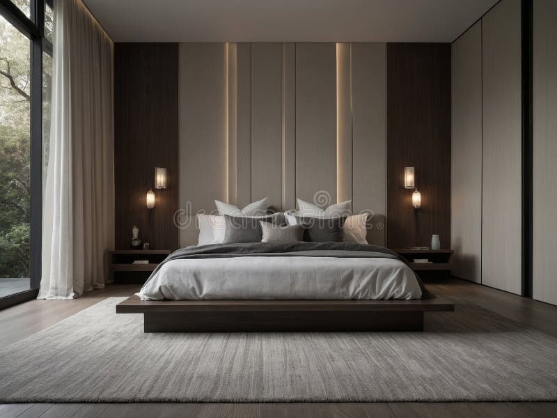 Modern Bedroom Design with Neutral Tones and Natural Light in a Serene ...